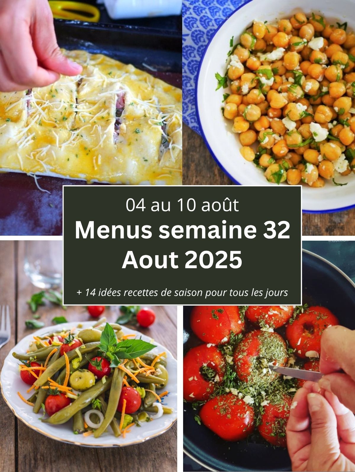 Menus de la semaine - Planning repas avec recettes simples